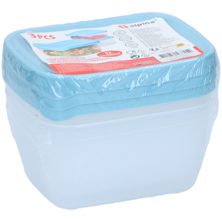 All Categories :: Brands :: ALPINA :: Alpina Food storage box 3pc 900ml
