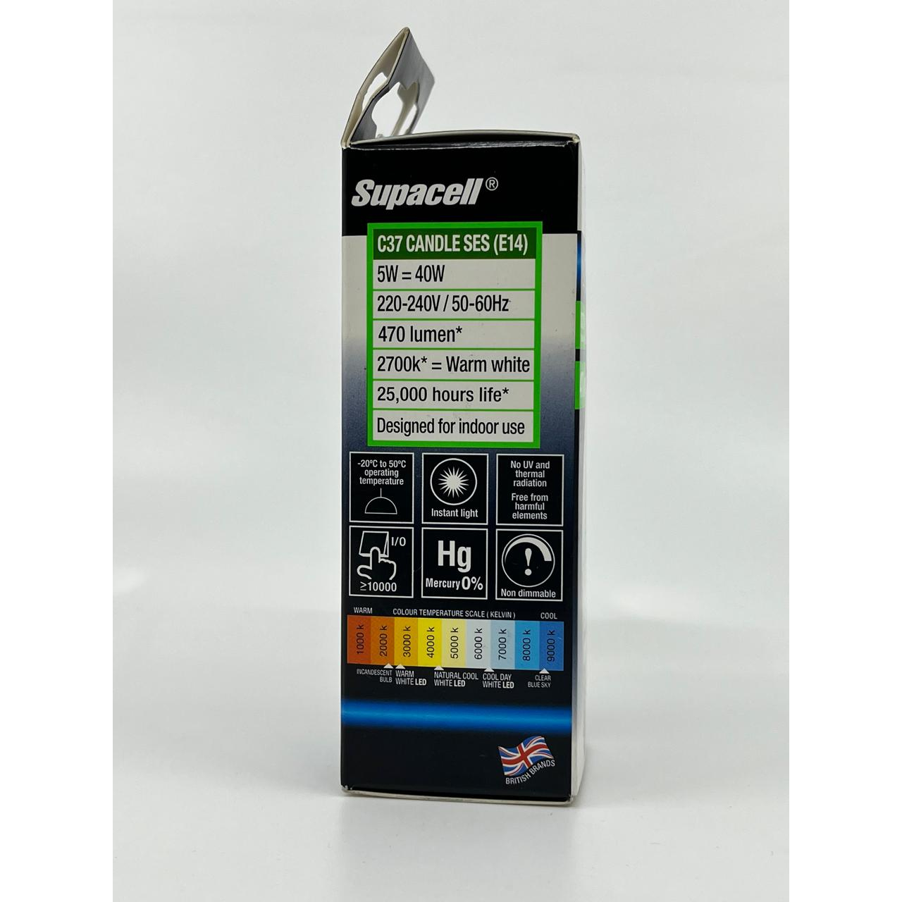 All Categories :: Brands :: SUPACELL :: Supacell LED Candle 5W 470 lm